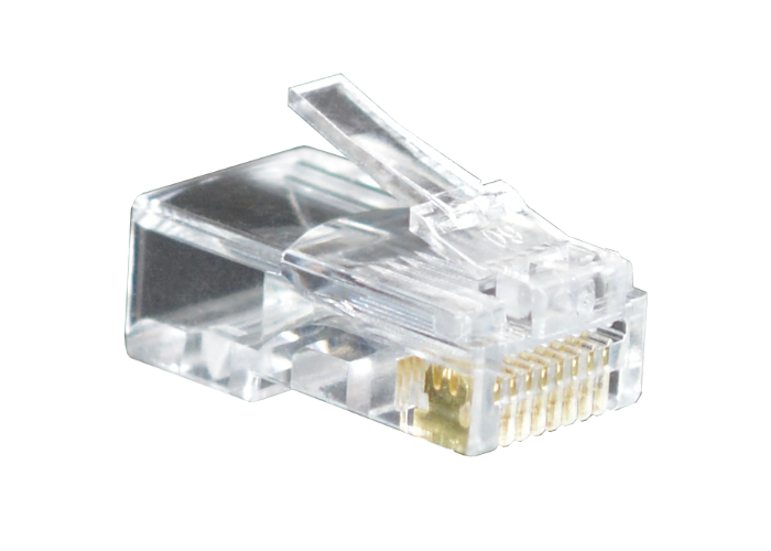 RJ45 passthrough Ethernet connectors